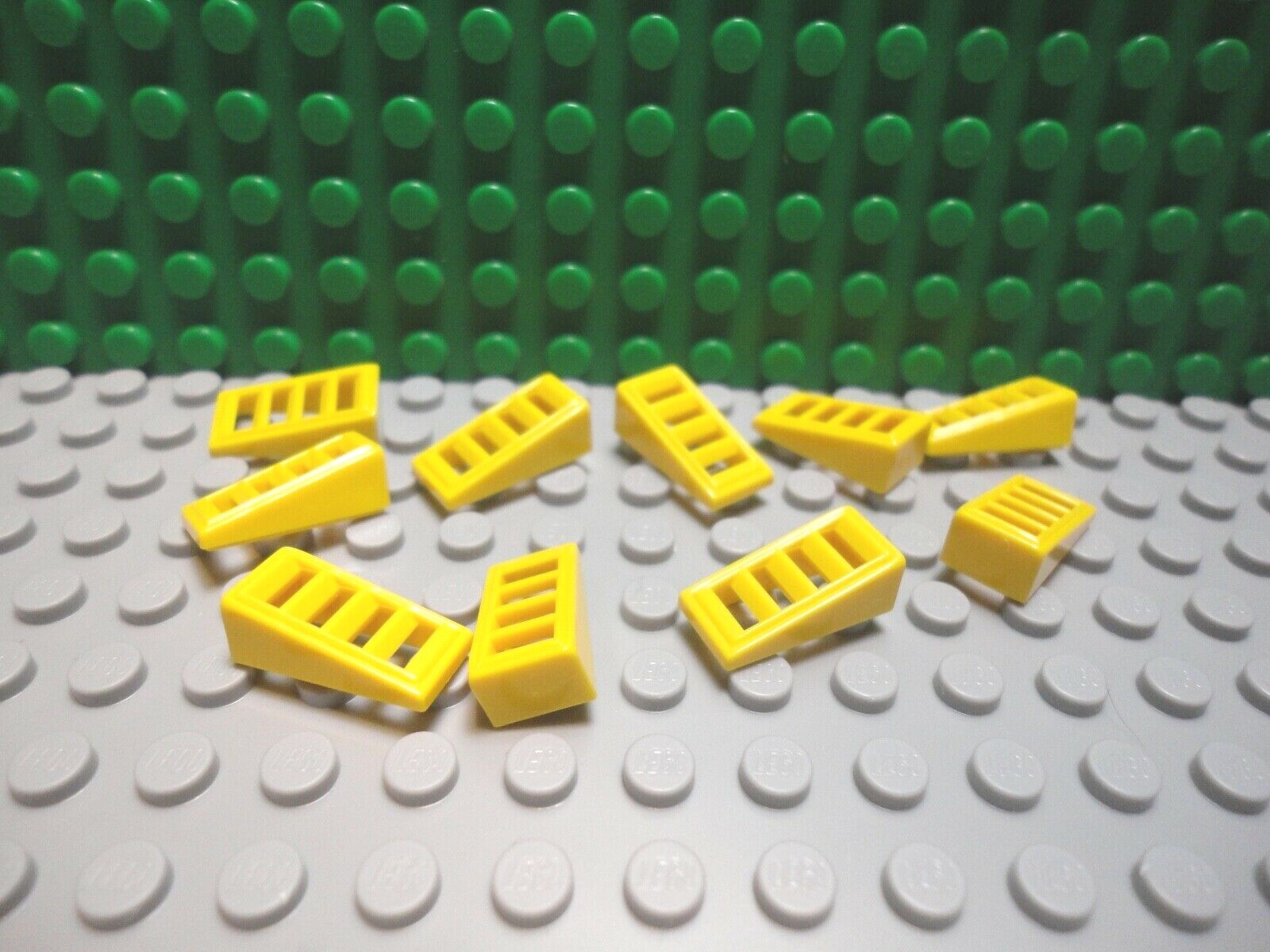 Lego 10 Yellow 2x1 technic slotted grille slopes brick block NEW | eBay