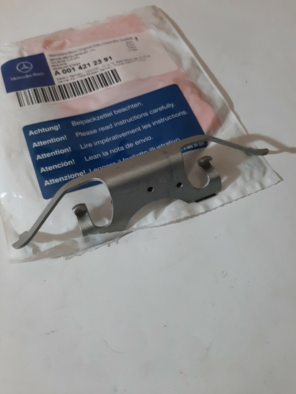 MERCEDES W212 W218 MOLLA RITEGNO PASTIGLIE FRENO POSTERIORE OEM ...