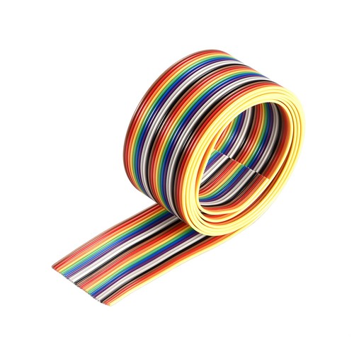 IDC Rainbow Wire Flat Ribbon Cable 24P 1.27mm Pitch 1meter/3.3ft Length ...