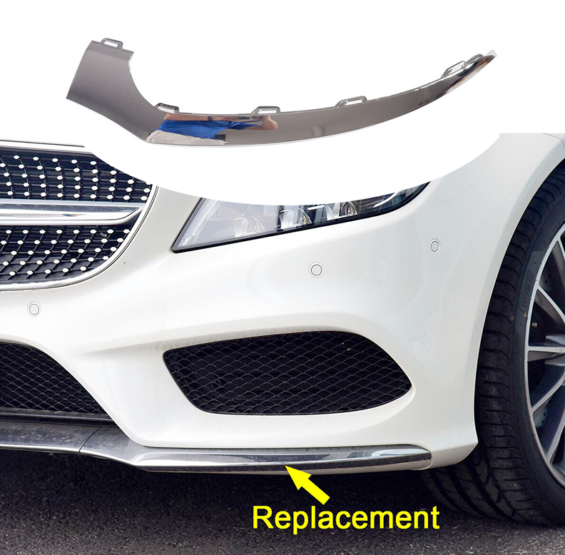 Front Bumper Left Outer Molding Chrome Trim Fit For Mercedes W218 ...