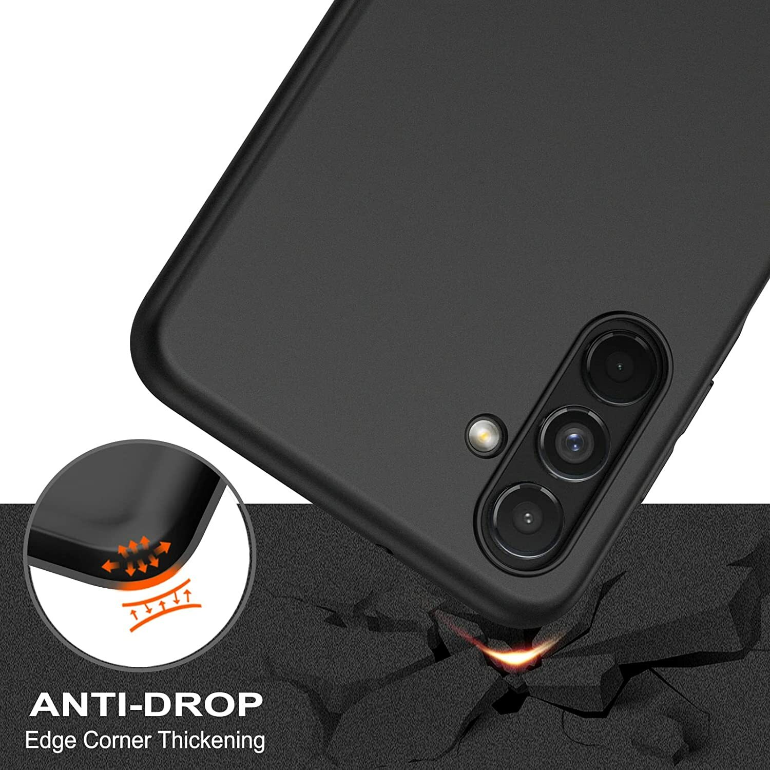 For Samsung Galaxy A13 5G Case Ultra Slim Hard Back Cover - Matte Black ...