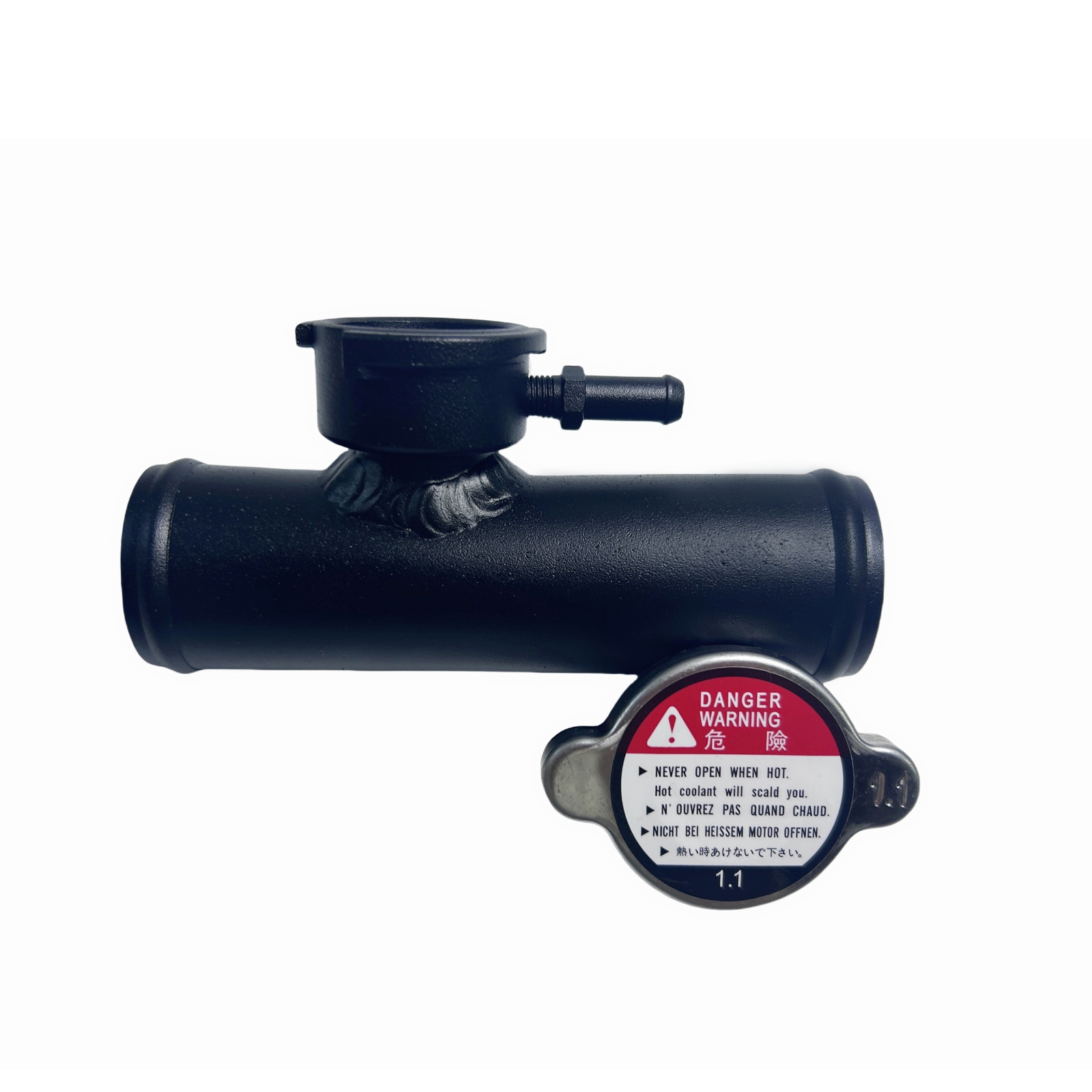 38mm 1-1/2'' OD Universal Aluminum InLine Radiator Hose Filler Neck ...