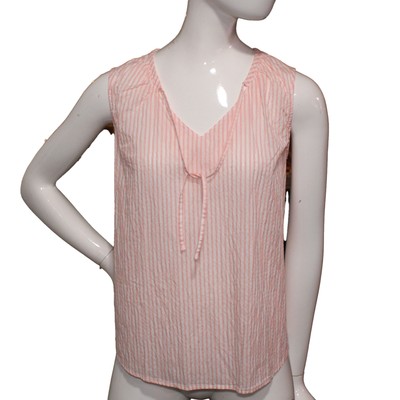Lands' End Size 14 Petite Sleeveless Seersucker Shell Shirt, Pink ...