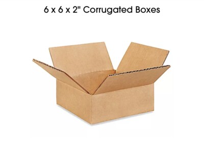6 x 6 x 2" Corrugated Boxes - Cardboard shipping boxes - Fast Shipping ...