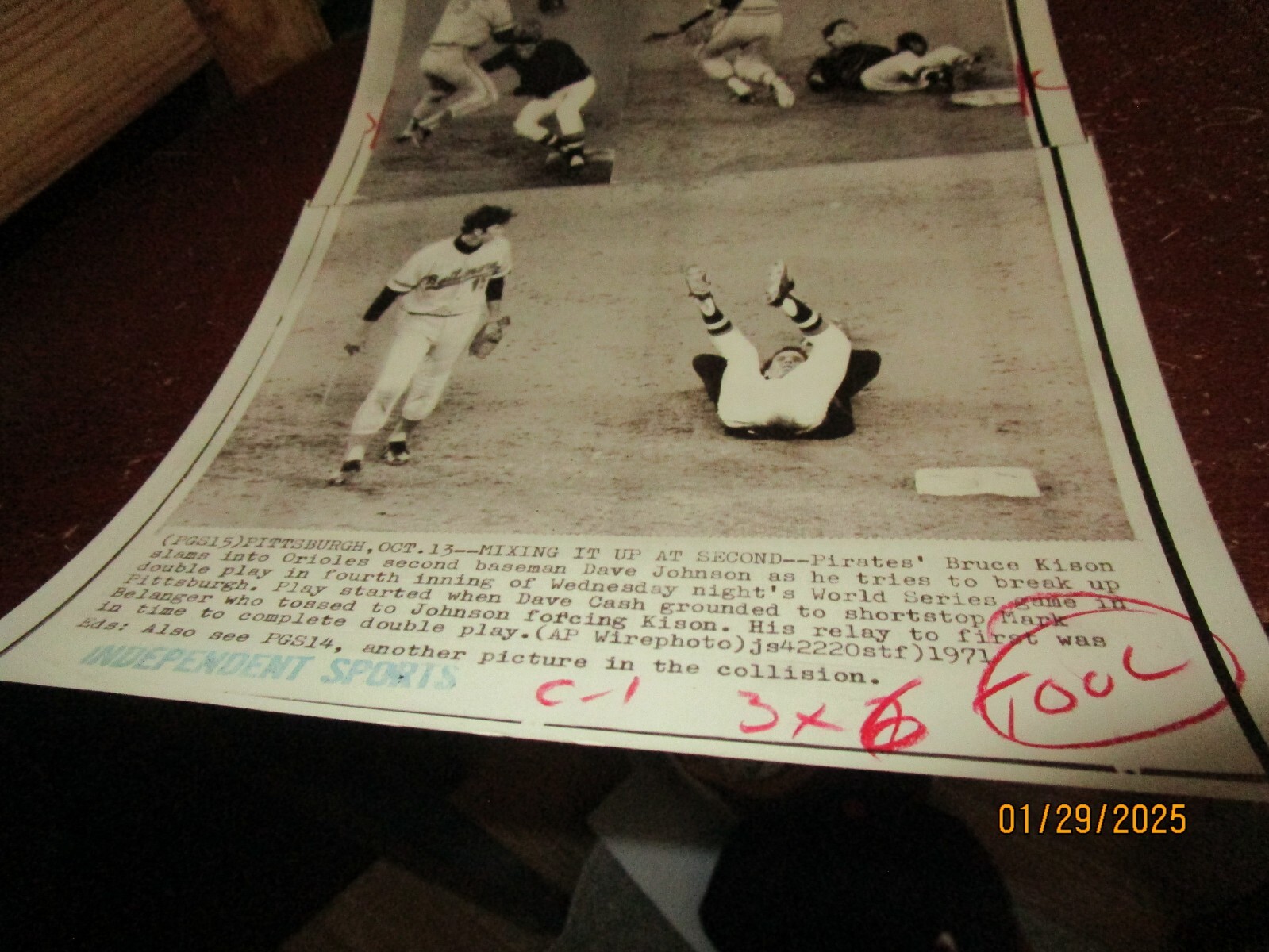 Rare Oct. 13 1971 Baltimore Orioles World Series Proof Photo Pittsburgh ...