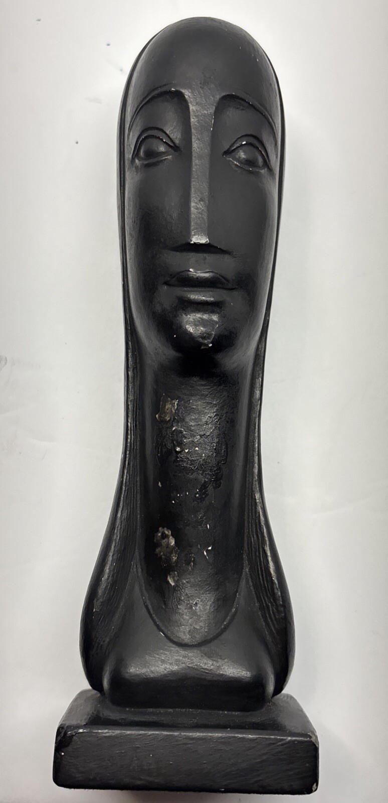 Rima Padova Bust of Woman Plaster Sculpture 9-903 Signed 11" Black ...