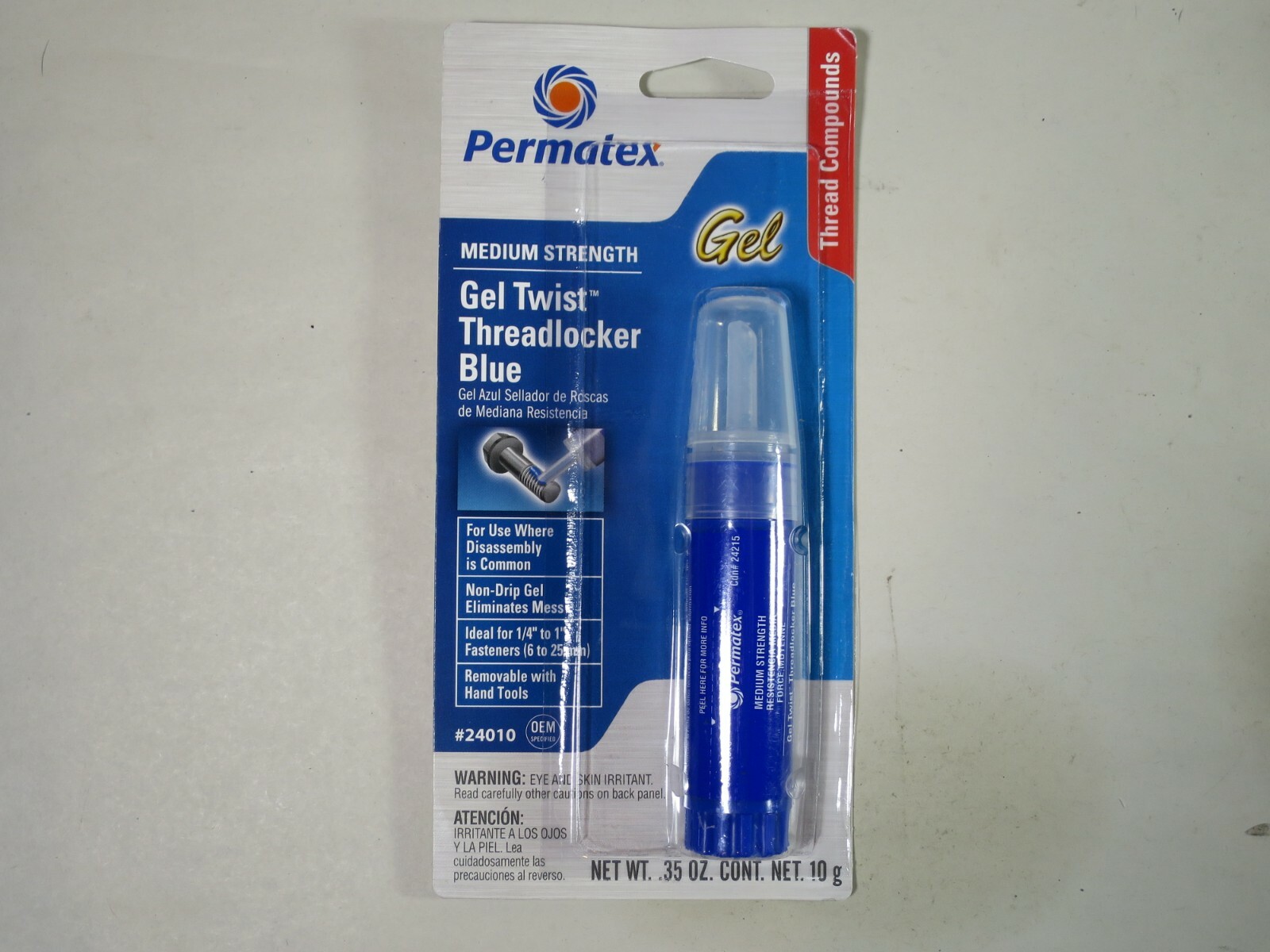 Permatex 24010 Thread Sealant; GEL TWIST® 10 Gram Tube; Blue Gel | eBay