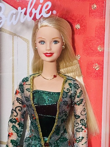 2003 MATTEL HOLIDAY JOY BARBIE GREEN DRESS DOLL NEW IN BOX MATTEL ...