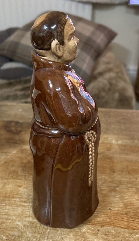 VINTAGE CERAMIC CORTENDORF MONK DECANTER WITH CORK STOPPER 10” TALL ...