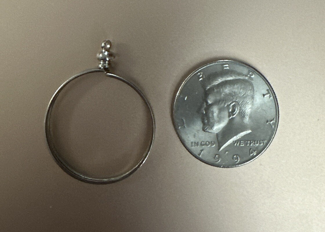 50 Cent Half Dollar Sterling Silver COIN HOLDER PENDANT MOUNTING ...