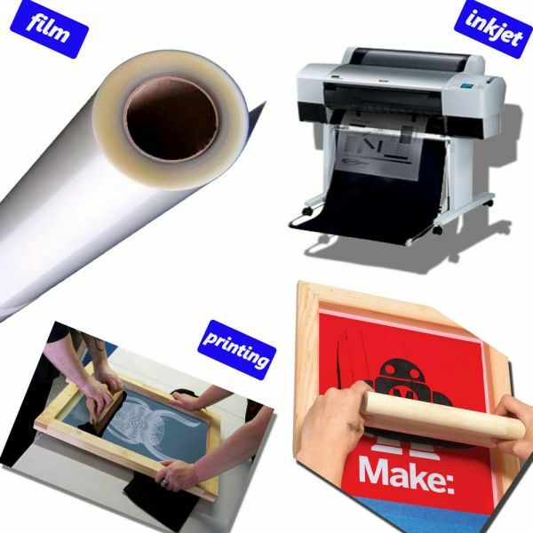 WATERPROOF Inkjet Milky Transparency Film Roll for Screen Printing 44 ...