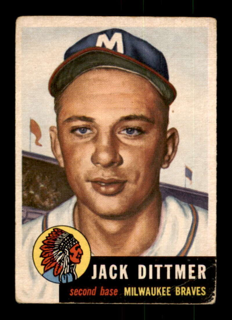 1953 Topps #212 Jack Dittmer VG/VGEX RC Rookie Braves 553760 | eBay