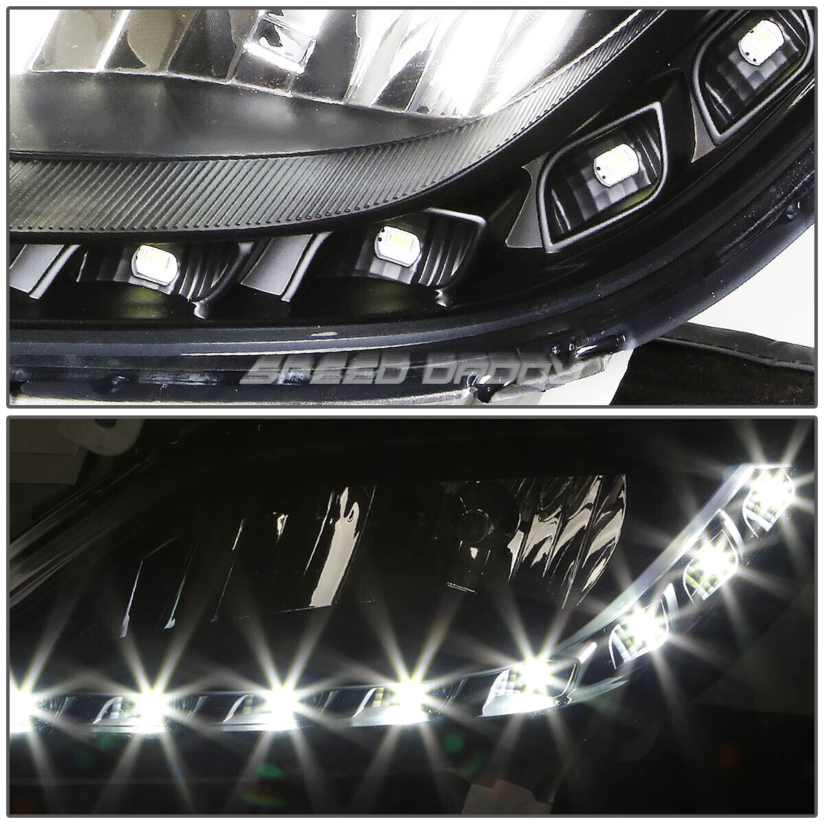 [LED DRL]FOR 11-16 VELOSTER BLACK HOUSING BUMPER DRIVING FOG LIGHT LAMP ...