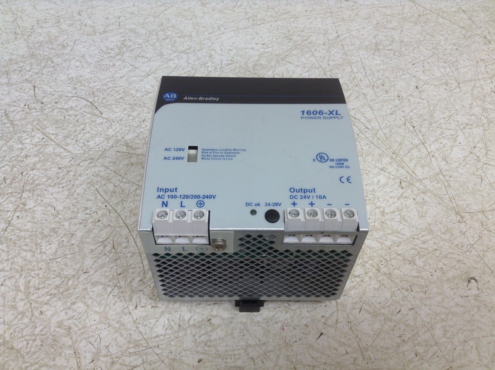 Allen Bradley 1606-XL240EP 10 Amp 24 VDC Power Supply 1606XL240EP 1606 ...