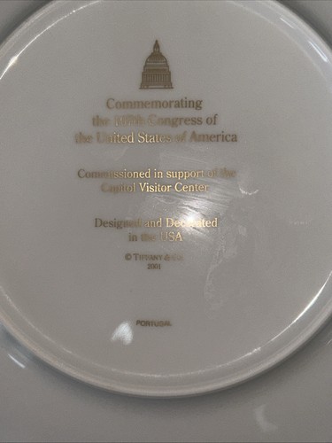 Tiffany & Co Congressional Plate 107th Congress 2001 USA Bush Era | eBay
