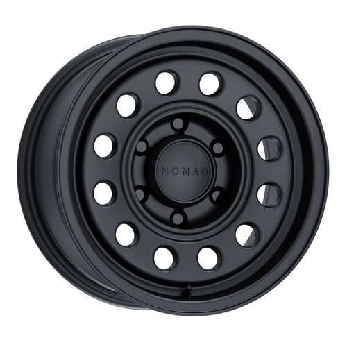 16x8 Nomad Wheels N501SB Convoy Satin Black Wheels 6x5.5 (-10mm) Set of ...