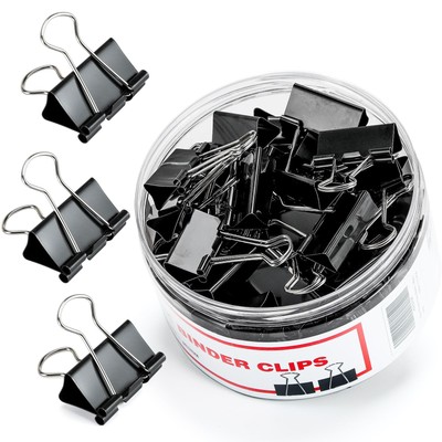 Binder Clips, 48 Pcs Medium Binder Clips, Black Binder Clip Medium, 1. ...