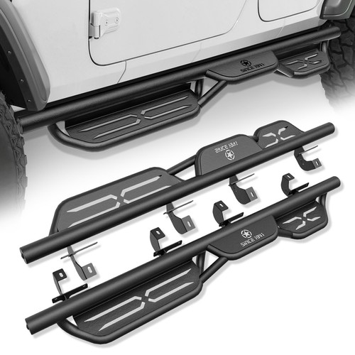 For 2020-2025 Jeep Gladiator JT 4 Door Running Boards Side Steps Nerf ...