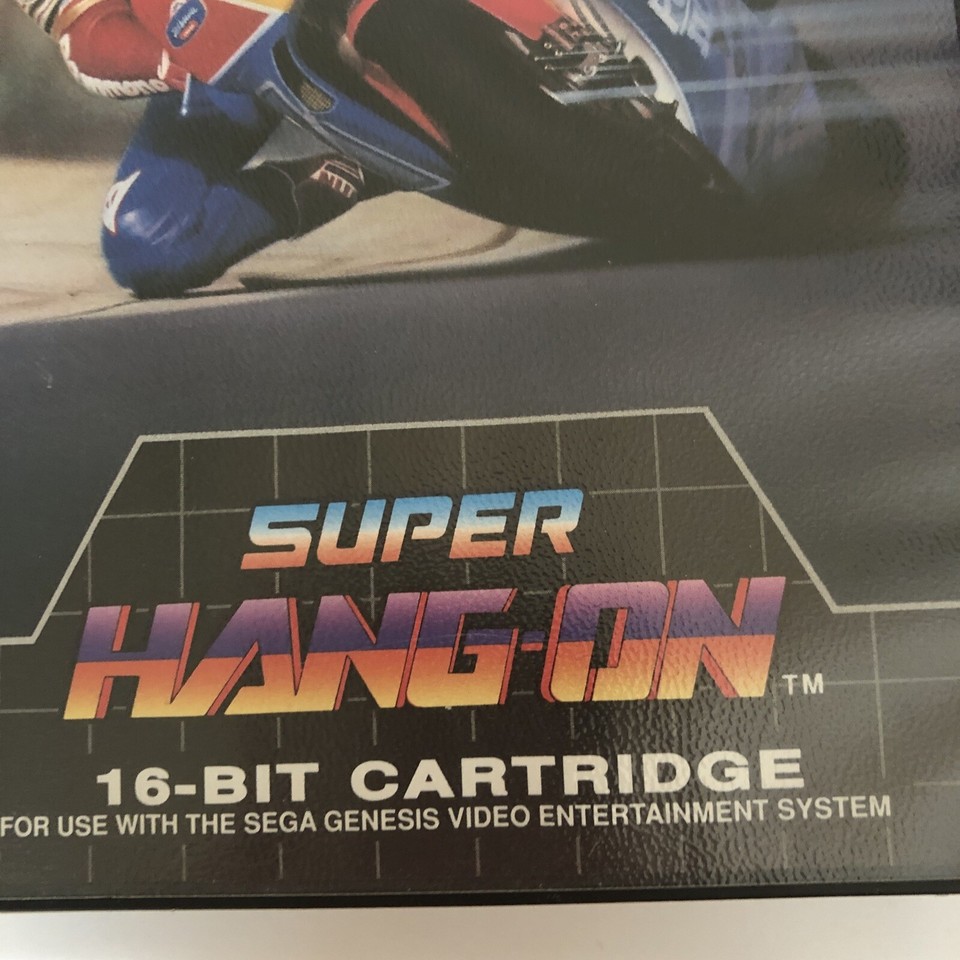 Super Hang On Sega Genesis Complete Box Game Manual CIB Hang Tab Moto ...