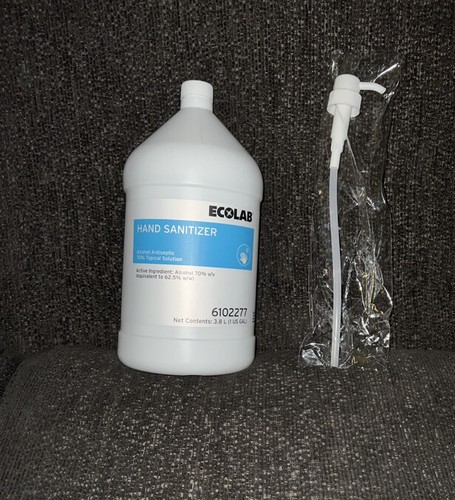Ecolab Hand Sanitizer 1 Gallon With Pump Quick Drying Gel 128oz ...