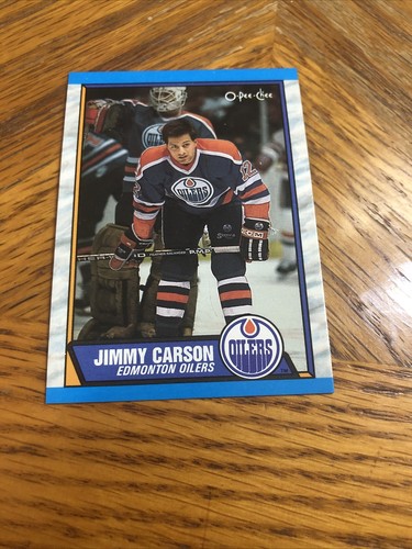 1989-90 O-PEE-CHEE JIMMY CARSON EDMONTON OILERS #127 Set Break | eBay