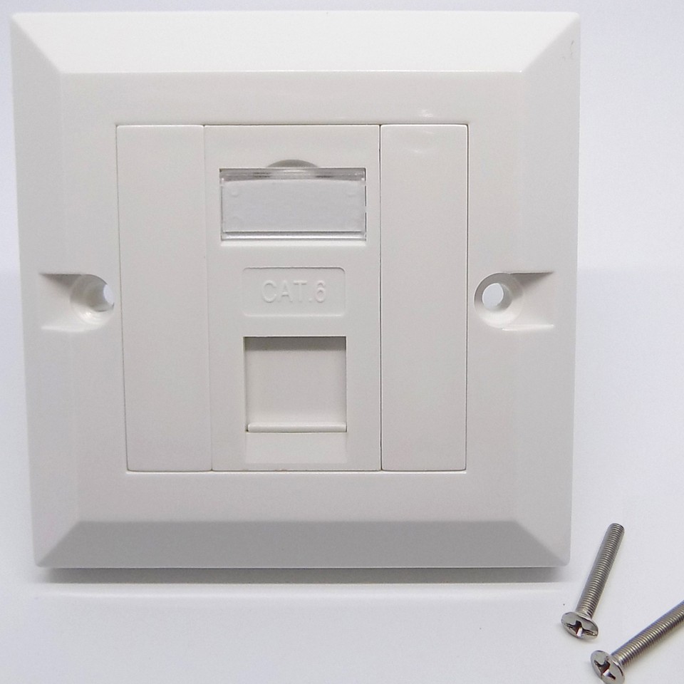 Multimedia Modular Wall Socket Faceplate Network HDMI VGA PHONO 3.5mm ...