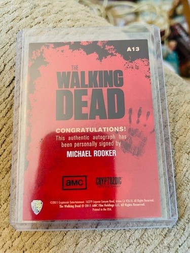 Michael Rooker Auto Autograph of Merle The Walking Dead Series On-Card ...