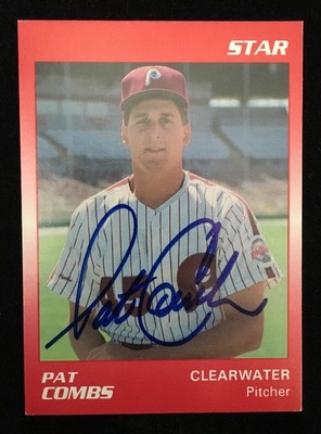 PAT COMBS 1989 STAR Autograph Signed AUTO Baseball Card PHILLIES MINORS ...