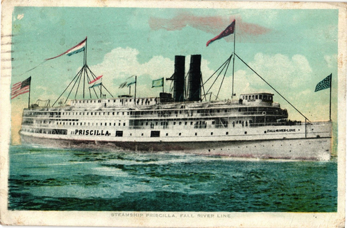 Steamship Priscilla Fall River Line c1923 Postcard | eBay