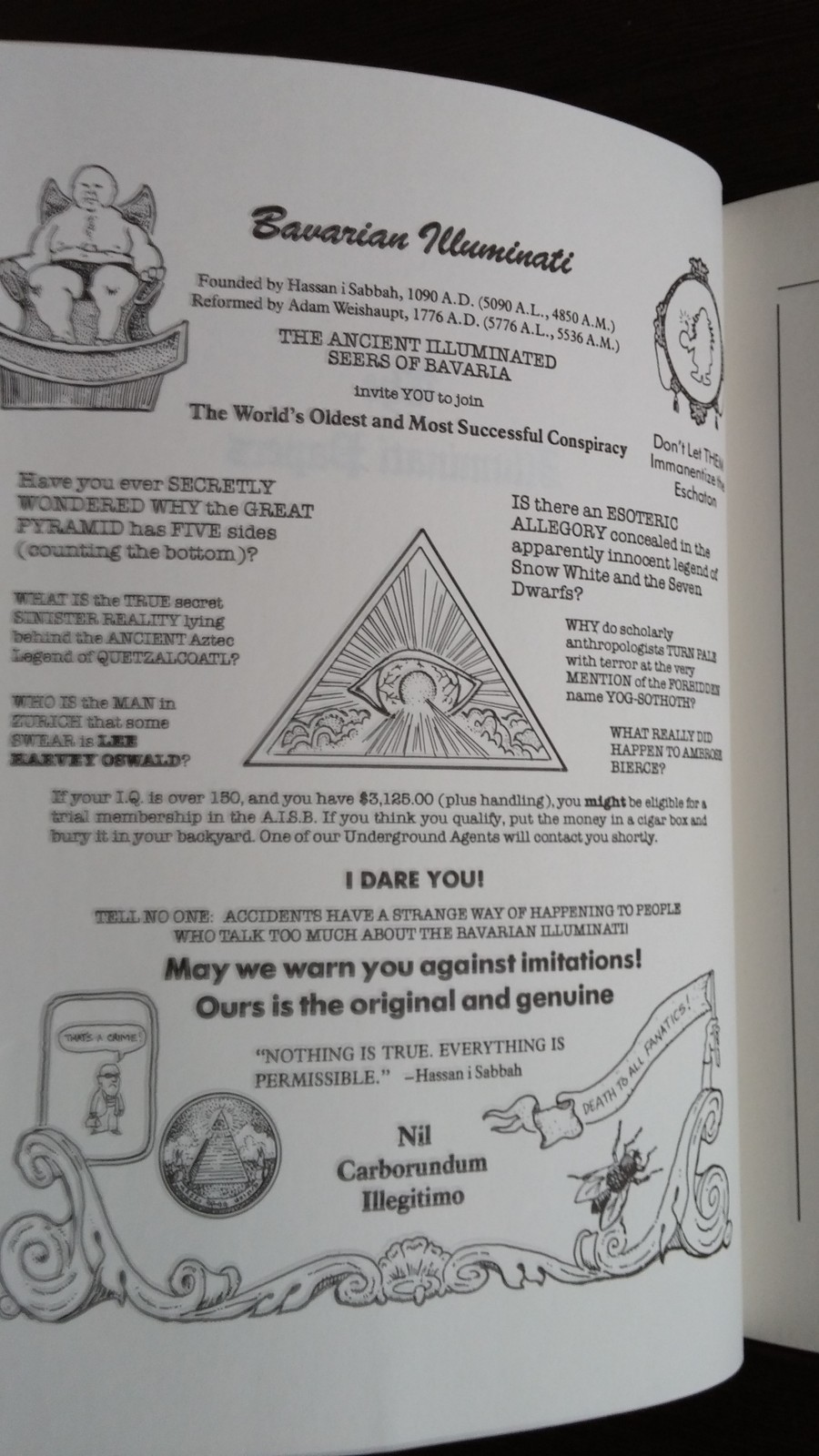 Illuminati Papers by Robert A. Wilson (1980, Trade Paperback) for sale ...