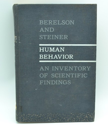 Human Behavior An Inventory of Scientific Findings, Hardcover, 1964 ...