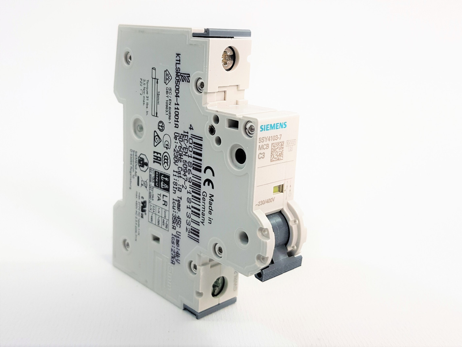Siemens 5sy41037 Supplementary Protector UL 1077 Rated 1 Pole Breaker 3 ...