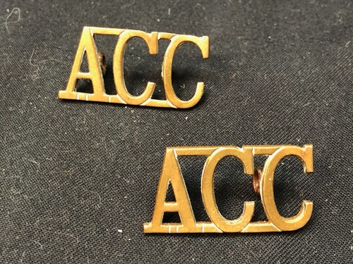 Originale WW2 Esercito Britannico Ottone Spalla Titolo Paio - Acc Army ...