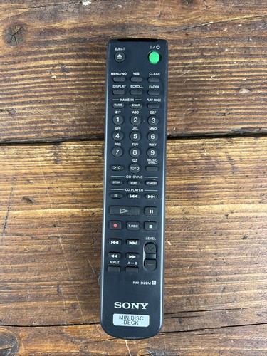 SONY Minidisc Deck Remote Control RM-D29M # UNTESTED # | eBay