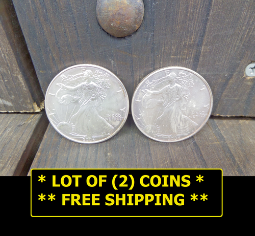 2-2004 Walking Liberty Silver Dollar 1 oz .999 Fine Silver Coins Round ...