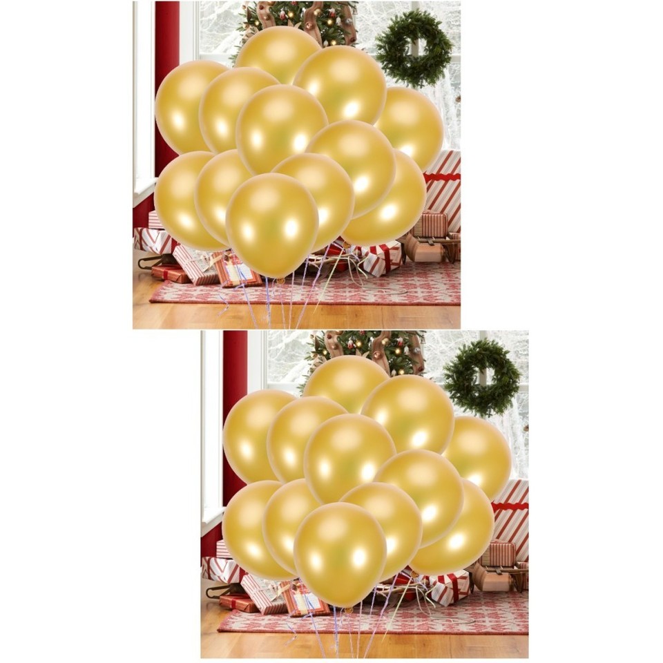 2 Pieces Balloon Set Decorations Foil Birthday Balloons Gold Garland ...