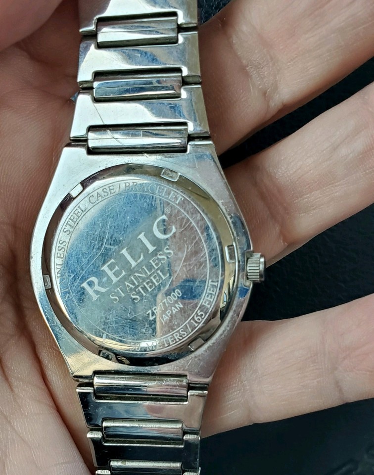Relic Mens Stainless Steel Watch ZR77000 Japan New Battery By Jeweler ...