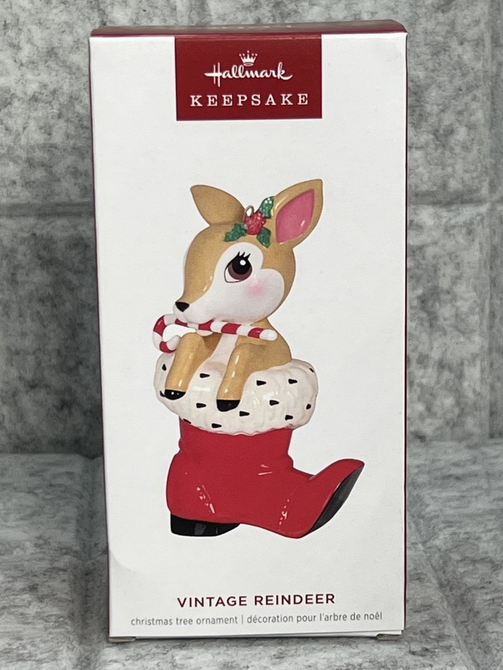 Hallmark Keepsake Vintage Reindeer Porcelain Ornament 2024 NEW | eBay