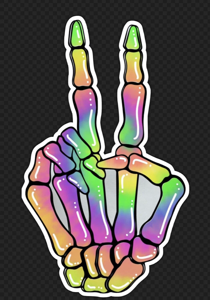 Colorful Peace Hand Signs