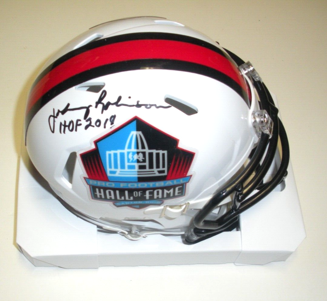 JOHNNY ROBINSON KC CHIEFS HALL OF FAME 2019 LAST 1 W/COA SIGNED MINI ...