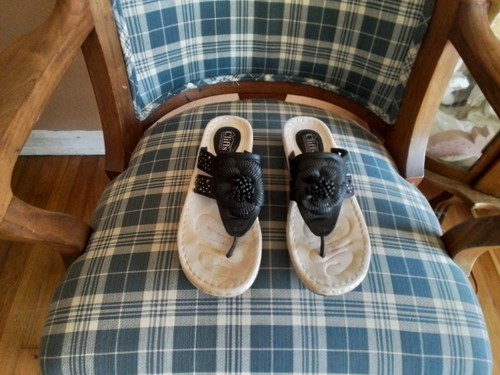 Cliffs White Mountain Carnation Wedge Sandals Womans's Size 10 M Black ...