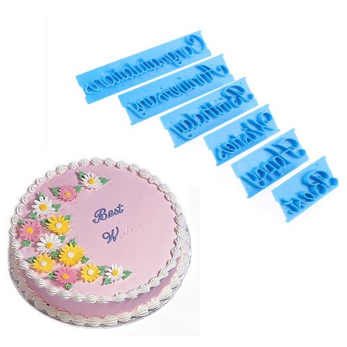 1 Set Cake Baking Molds Letter Cookie Press Stamp Fondant Mould Cake ...