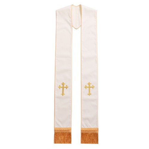 Church Stole Ordained Clergy Stole Holy Yellow Cross Embroidery Without ...