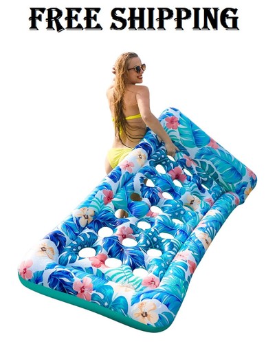Pool Floats Raft - Pool Float Lounge Adult Size, Inflatable Fabric Pool ...