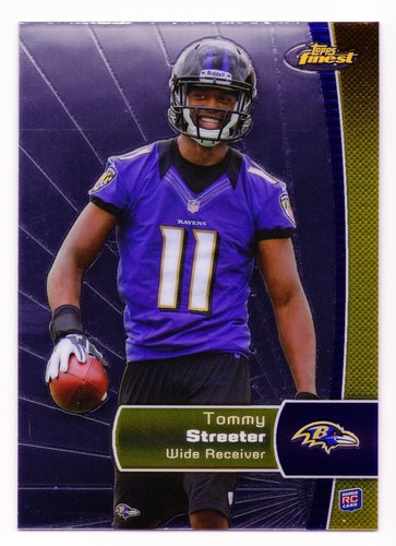 2012 Finest Tommy Streeter #150 Rookie RC Baltimore Ravens | eBay