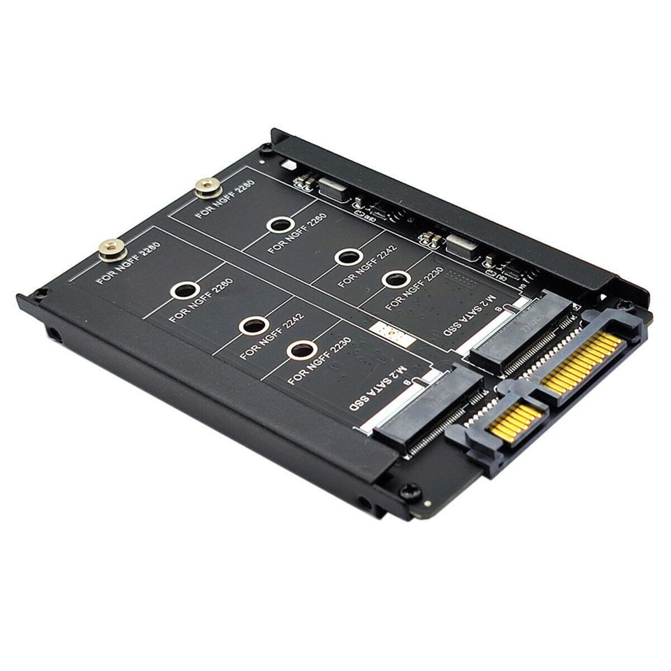 2.5inch SATA HDD Disk Drive to Dual NGFF B+M Key M.2 SSD Card JBOD ...