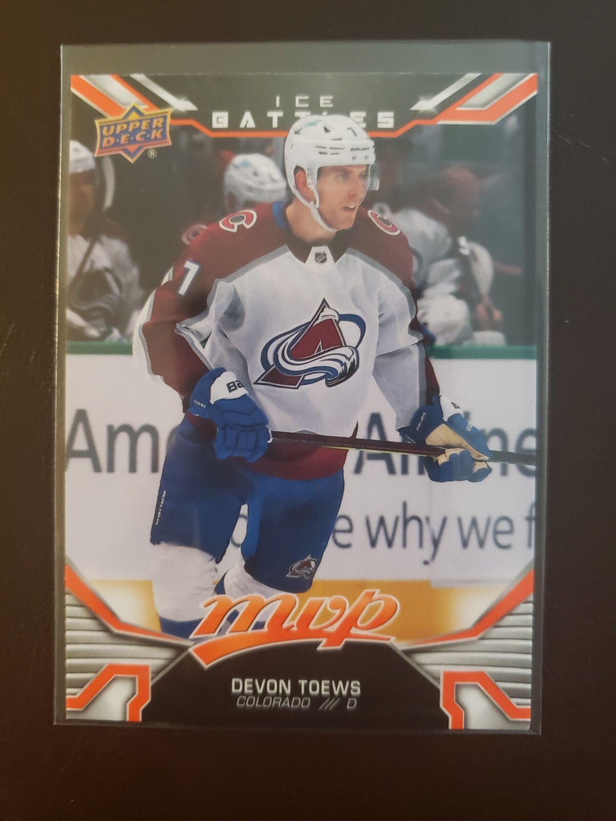 2022-23 Devon Toews Ice Battles Upper Deck MVP Hockey Colorado ...