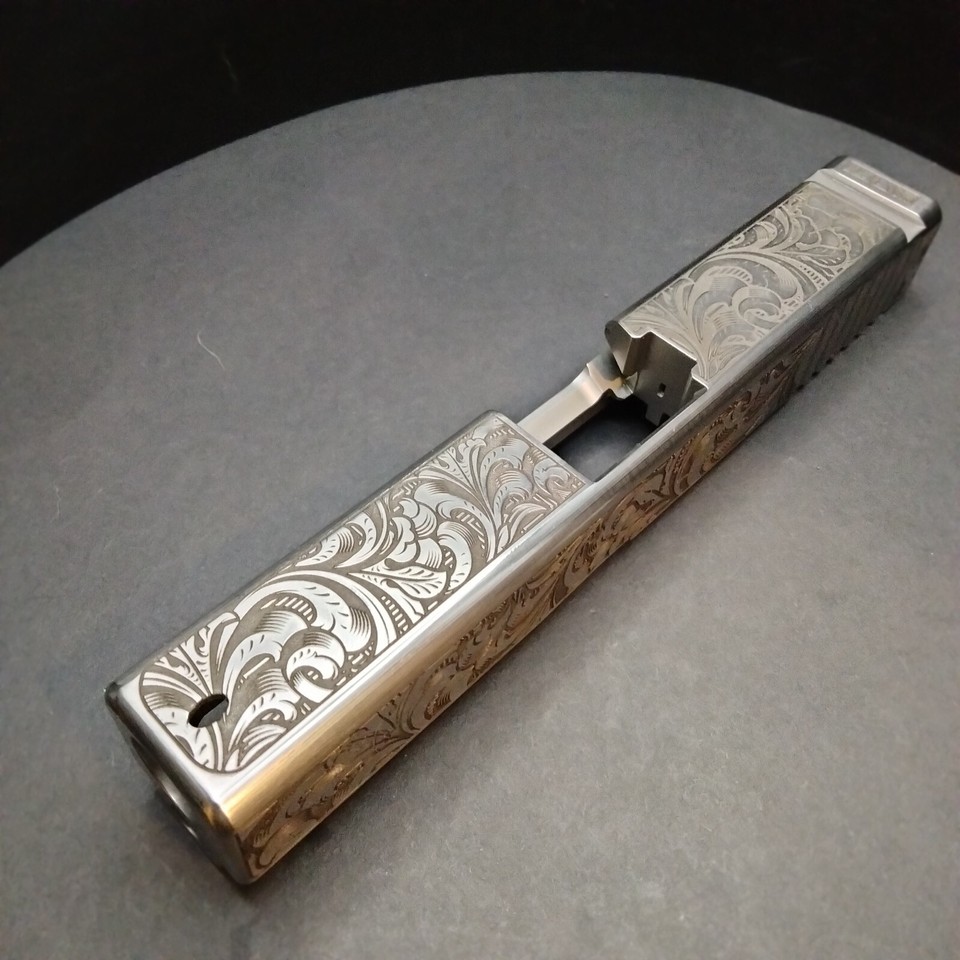 Custom Engraved Hand Polished Glock 19 Slide | eBay