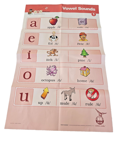 Fundations Wilson Language Vowel Sounds Level 1 Poster 22" x 34" USED ...