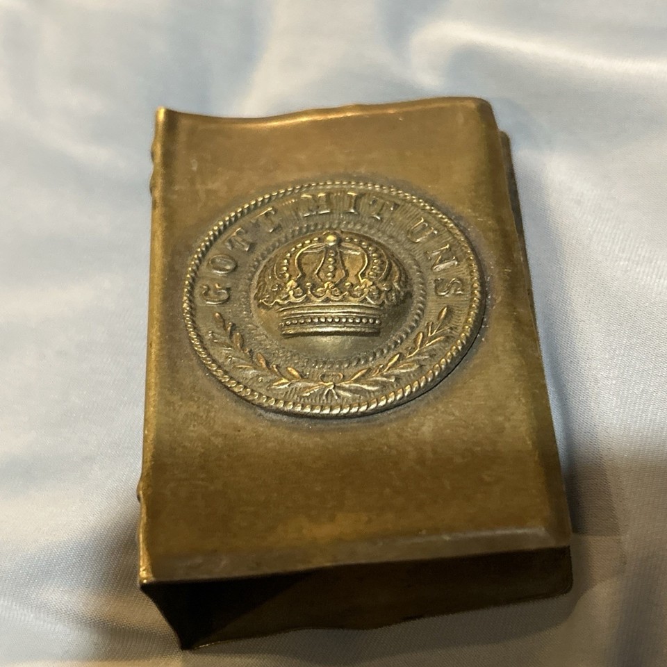 Vintage WW1 German Brass Match Box Book Holder GOTT MIT UNS | eBay
